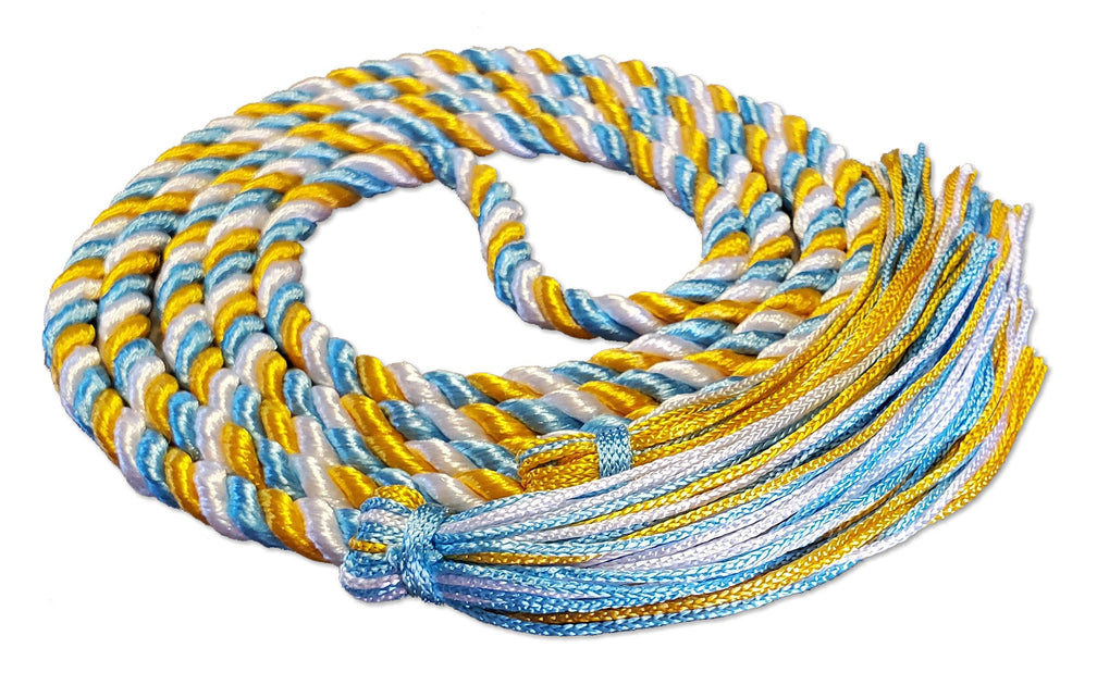 Light Blue Bright Gold Honor Cords | Senior Class Graduation Products ...