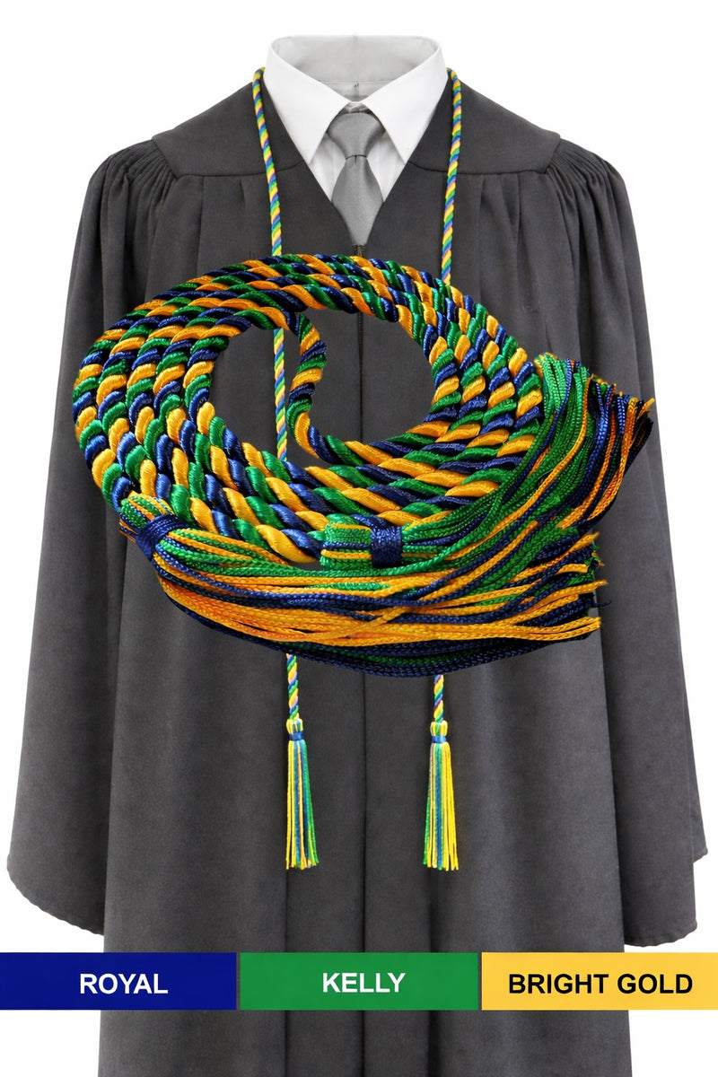 Honor Cords | Grad Cords - Tagged "royal blue kelly green gold ...