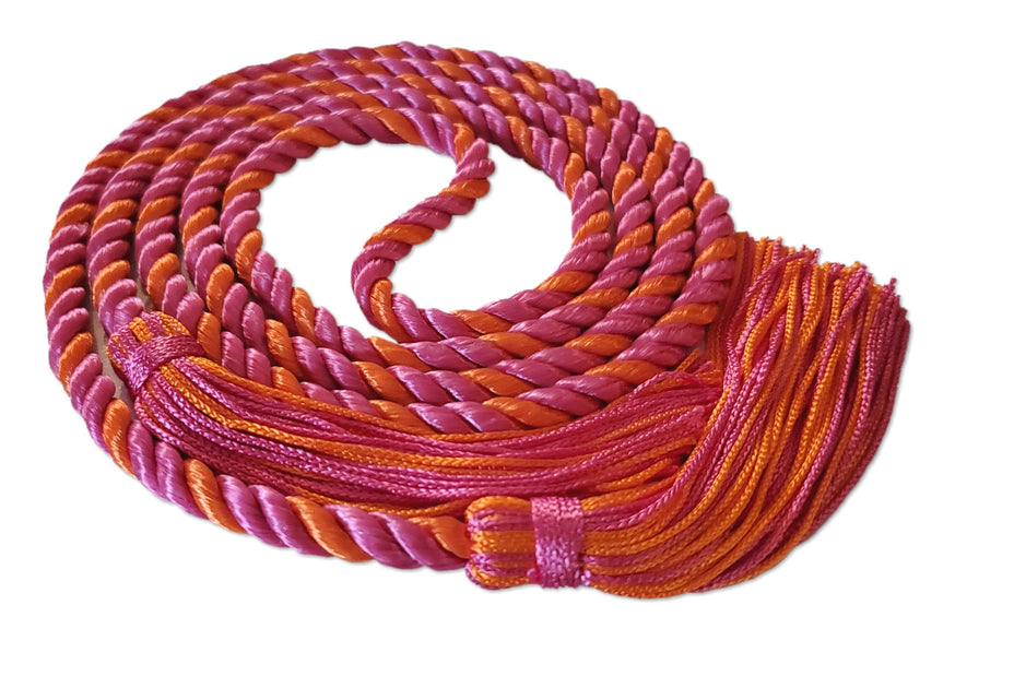Fuchsia Orange Honor Cords | Senior Class Graduation Products | Senior ...