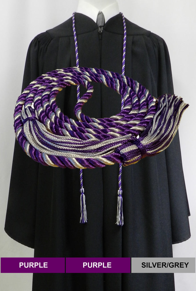 Purple Silver Grey Honor Cords | Senior Class Graduation Products ...